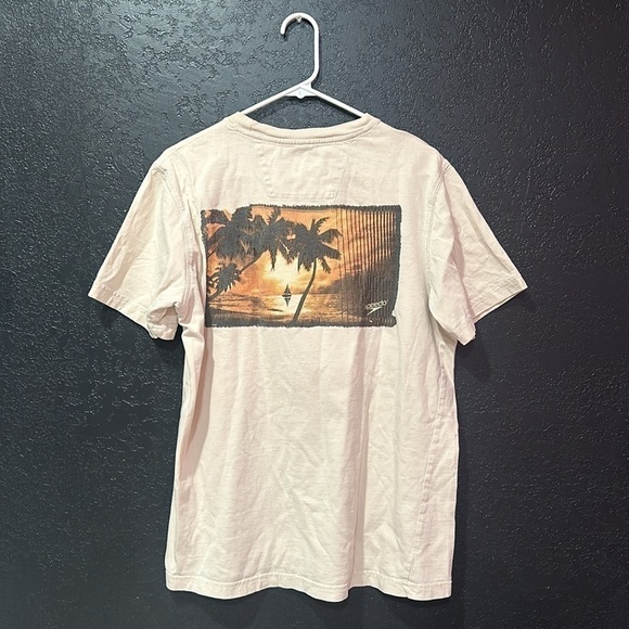 Speedo | Shirts | Speedo Tan Palm Tree Print Unisex Shirt Size M | Poshmark